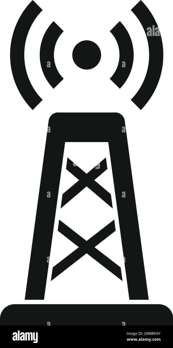 Wifi provider tower icon simple vector. Internet digital data. Admin ...