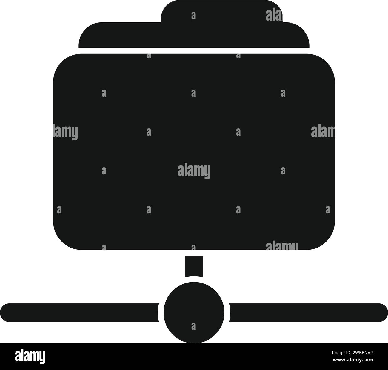 Internet shared folder icon simple vector. Router storage limit. Admin ...