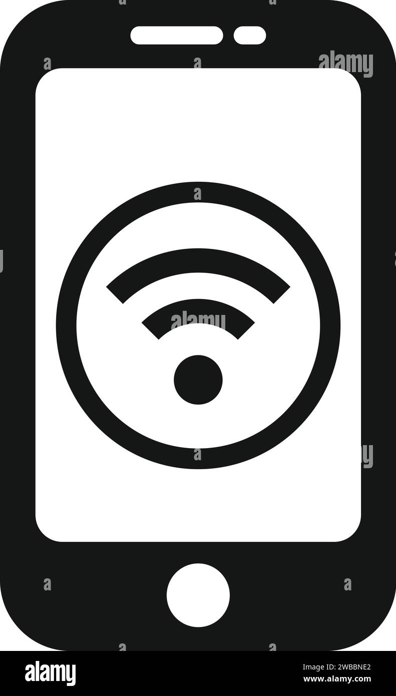 Wifi cloud smartphone icon simple vector. Cloud information admin ...