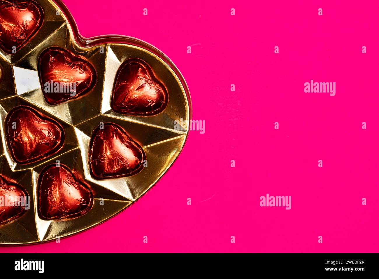 heart-shaped chocolate box with copy space Stock Photo - Alamy