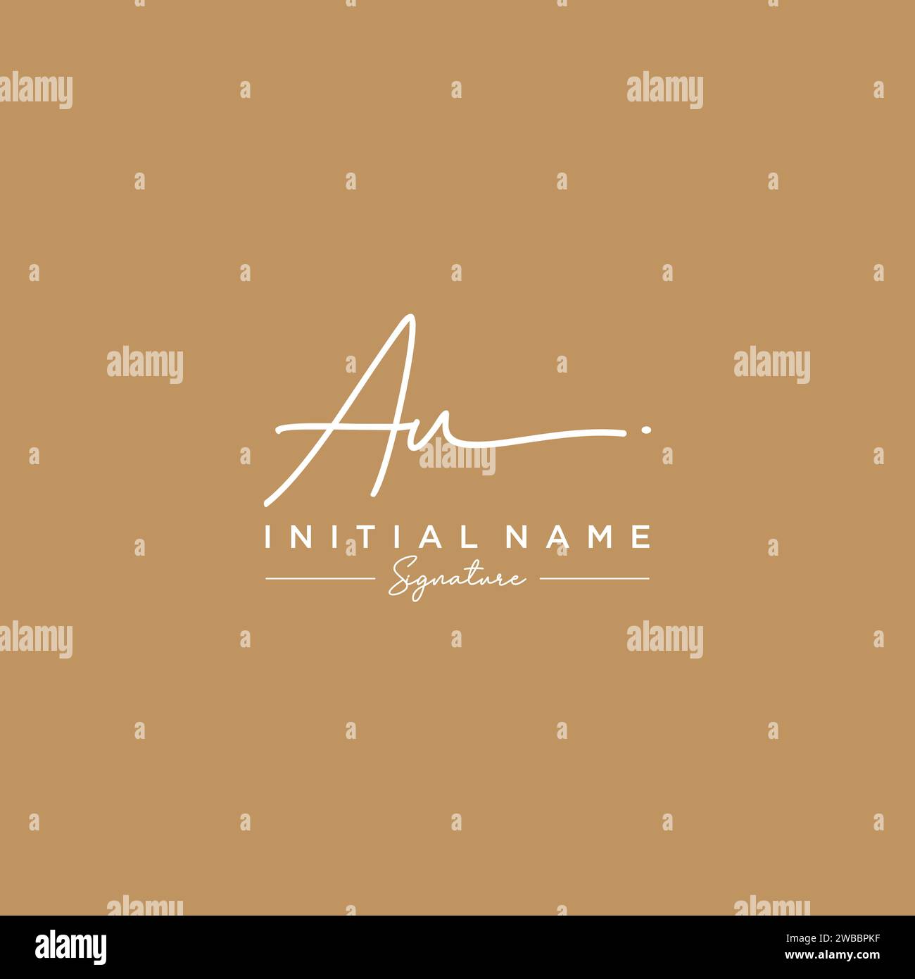 AU Signature Logo Template Vector Stock Vector Image & Art - Alamy