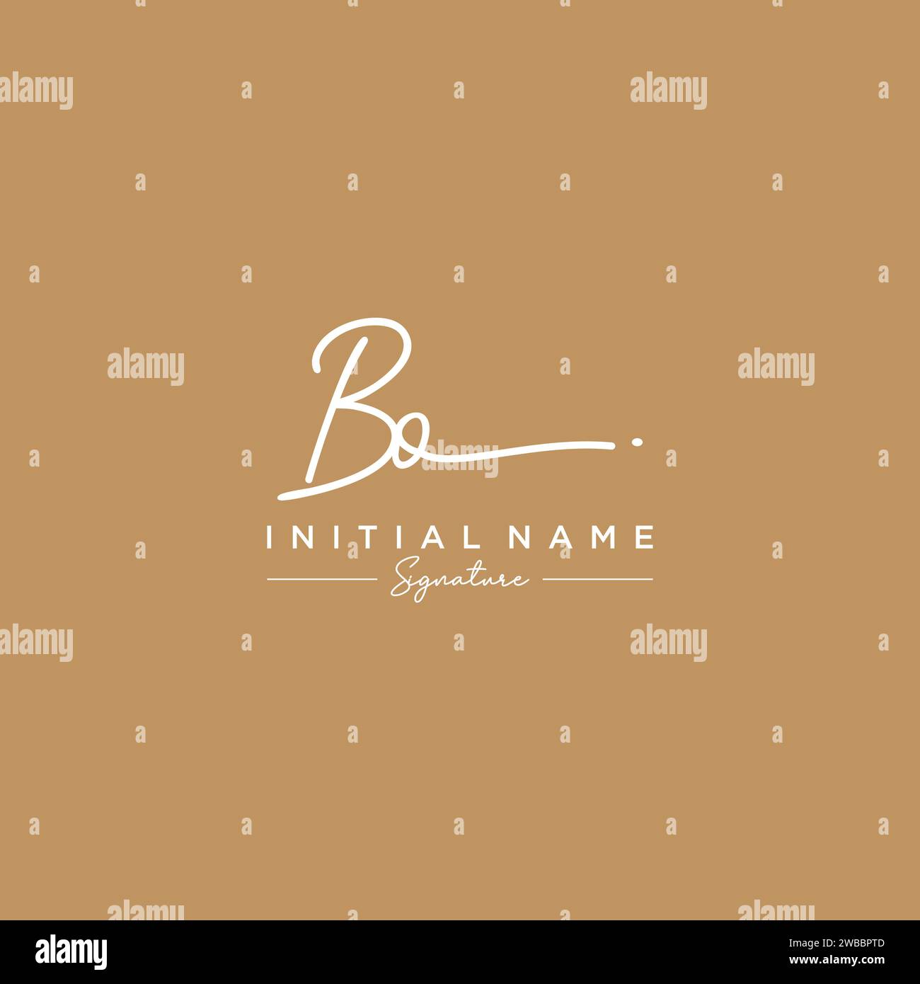 BO Signature Logo Template Vector Stock Vector Image & Art - Alamy