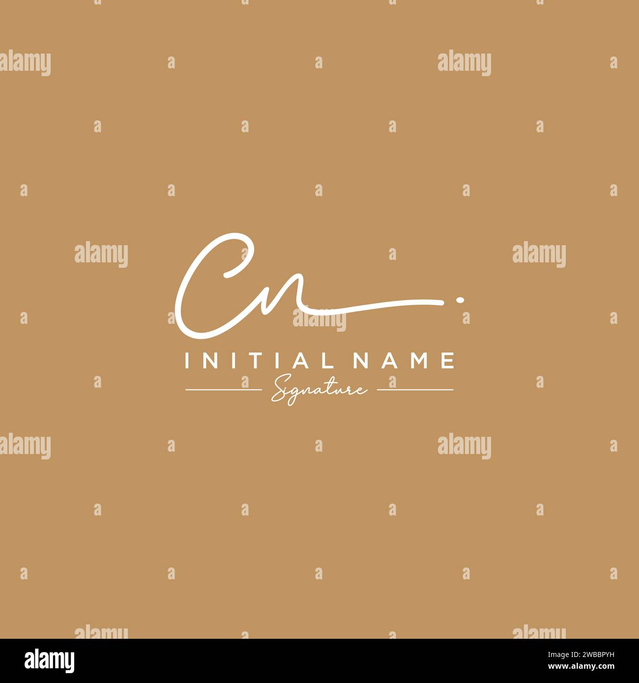 CN Signature Logo Template Vector Stock Vector Image & Art - Alamy