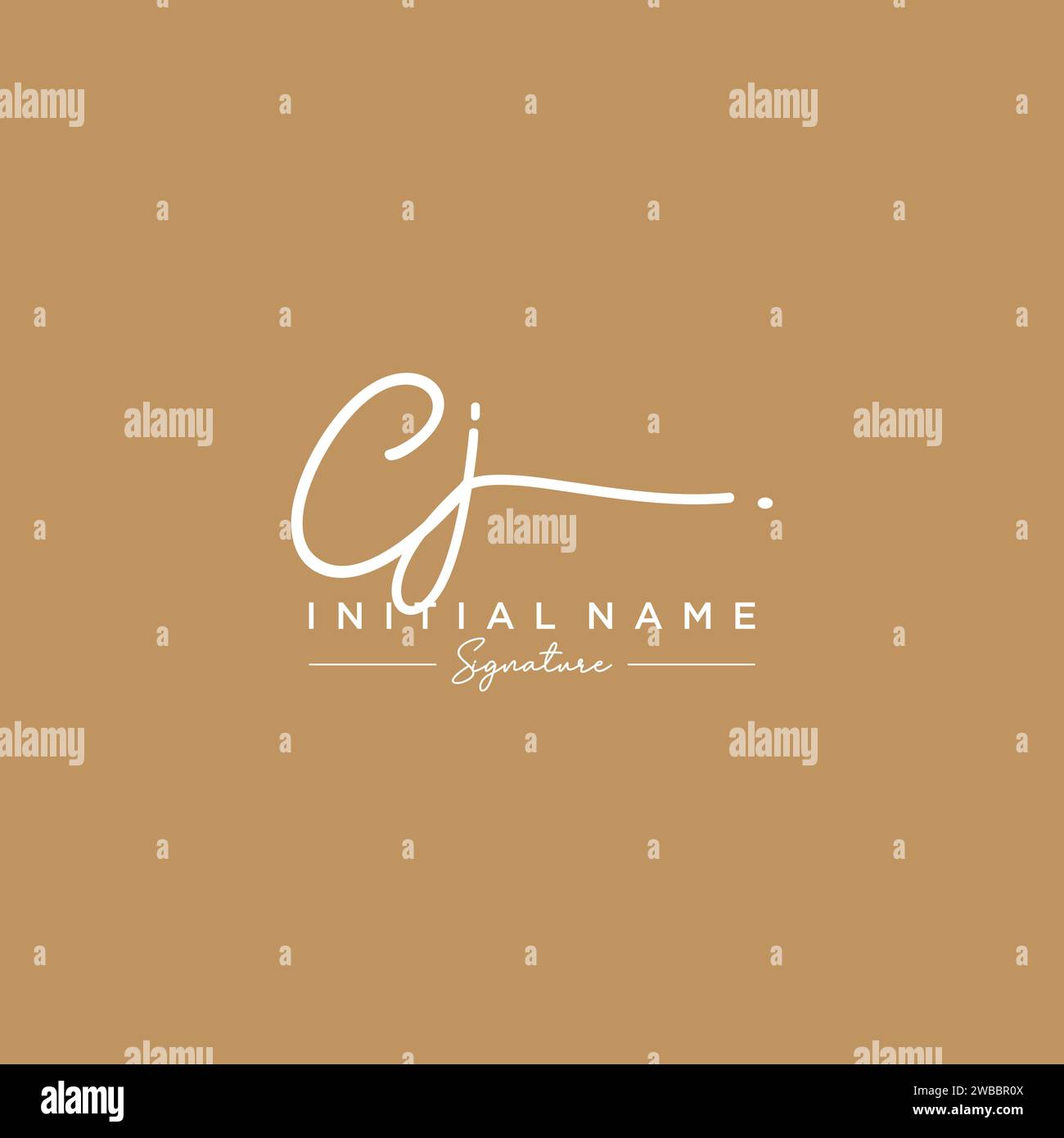 CJ Signature Logo Template Vector Stock Vector Image & Art - Alamy