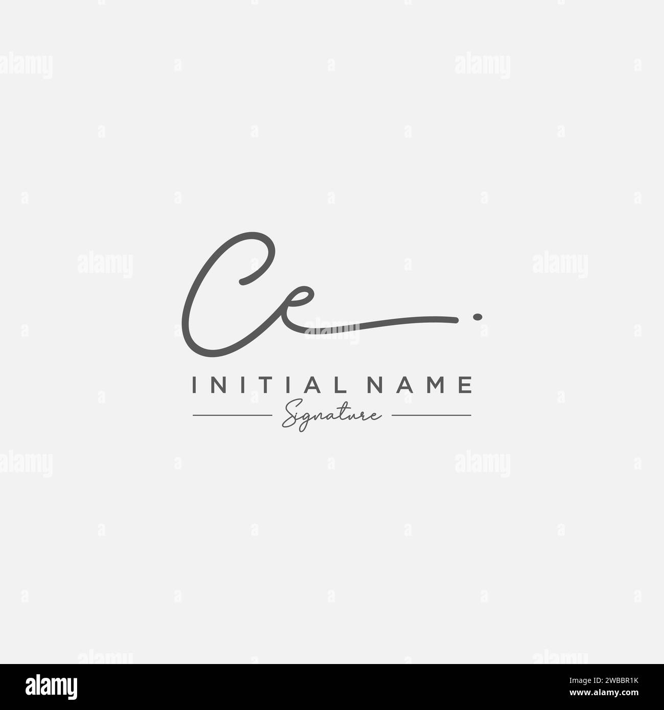 CE Signature Logo Template Vector Stock Vector Image & Art - Alamy