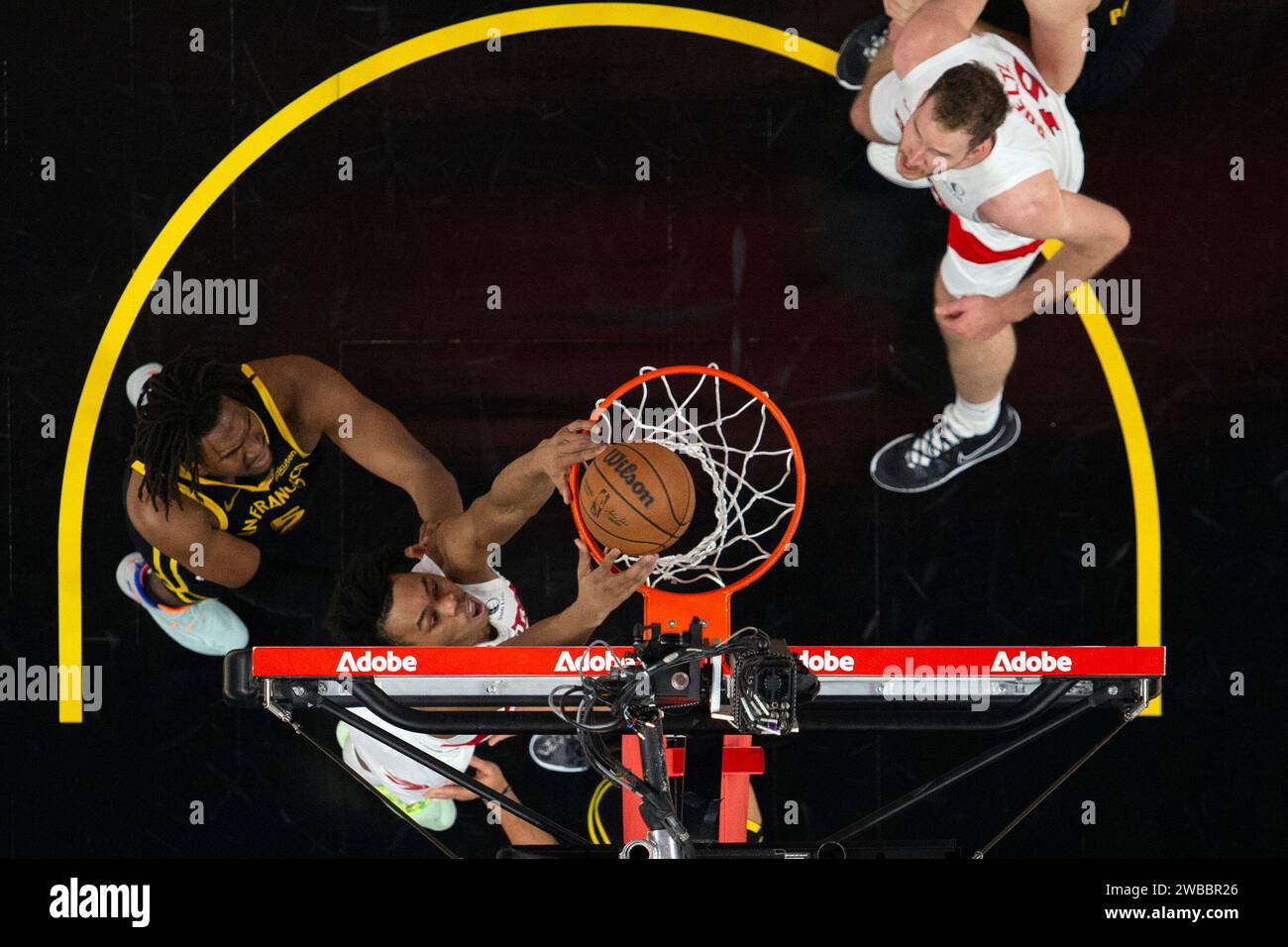 Toronto Raptors forward Scottie Barnes (4) dunks the ball ahead of ...