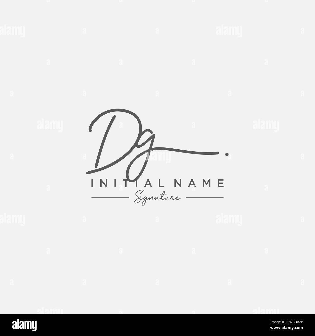 DG Signature Logo Template Vector Stock Vector Image & Art - Alamy
