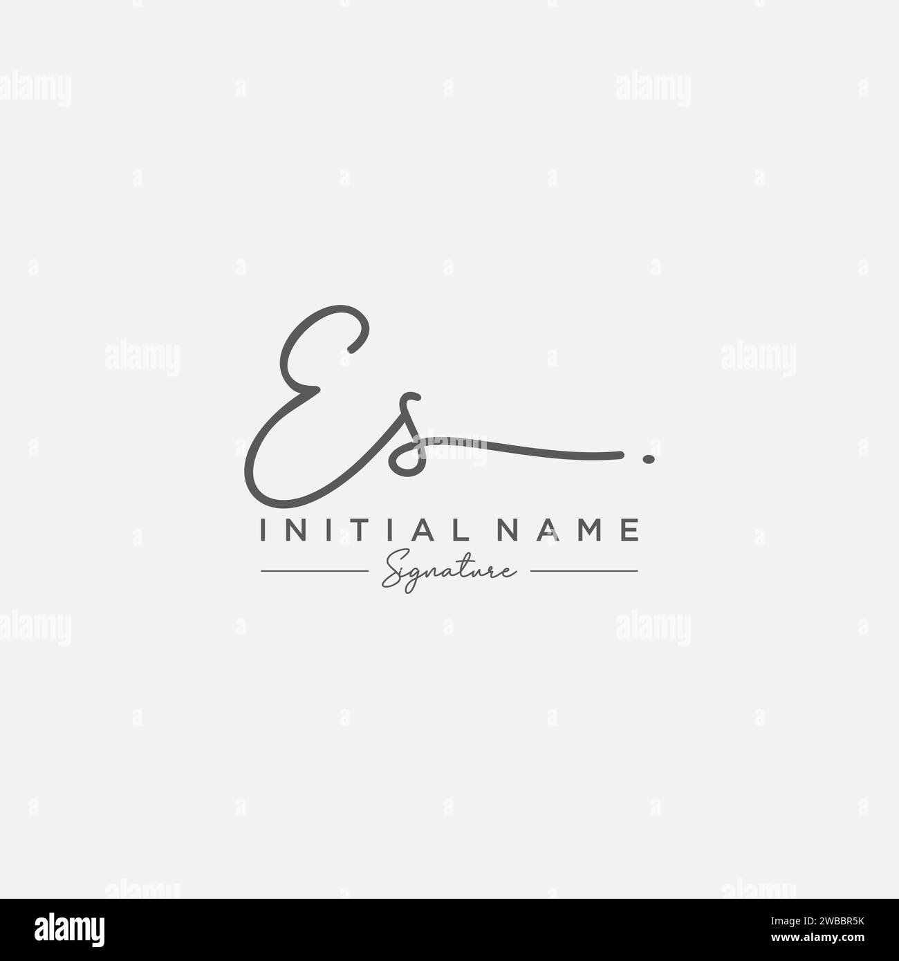 ES Signature Logo Template Vector Stock Vector Image & Art - Alamy
