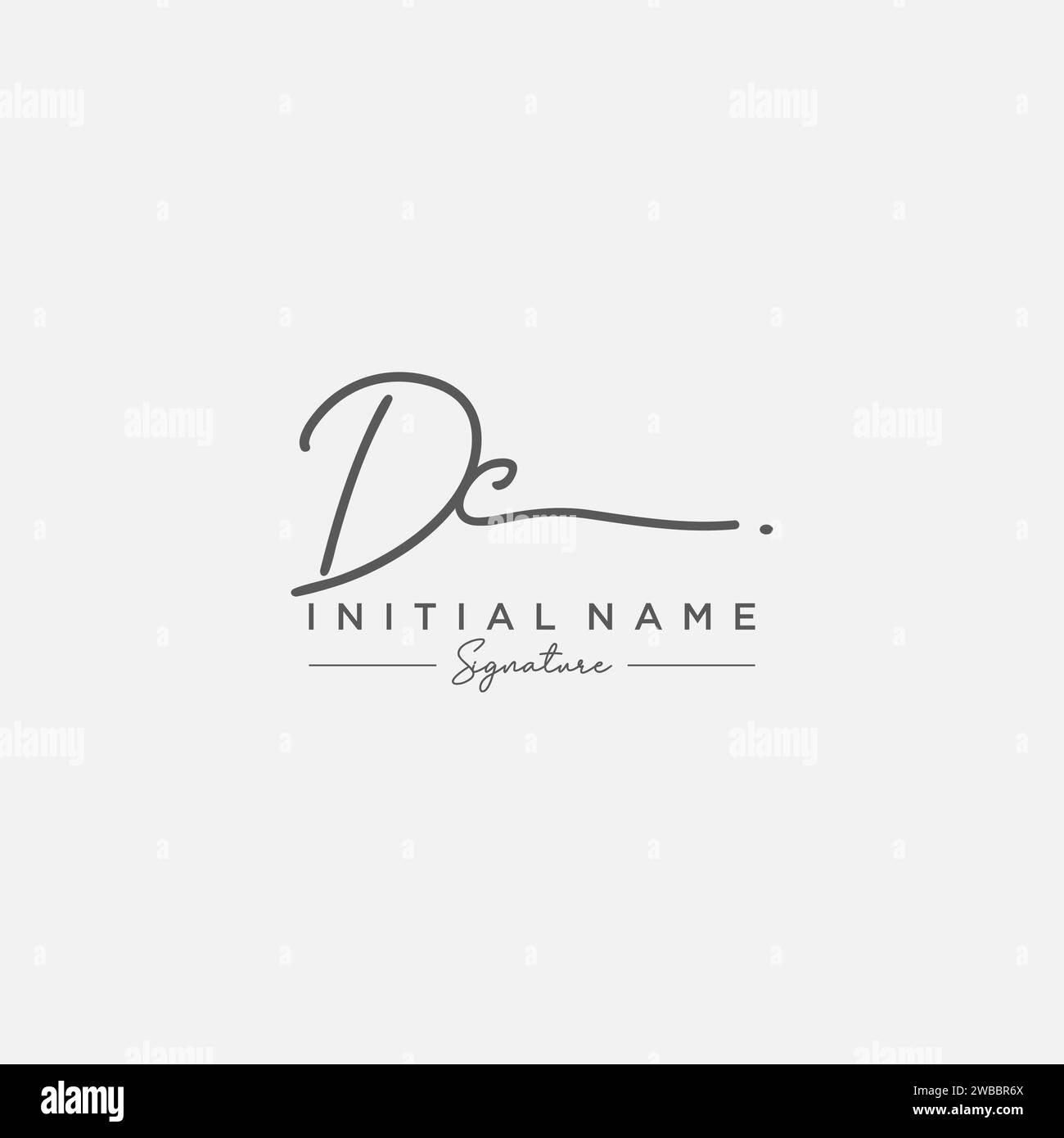 DC Signature Logo Template Vector Stock Vector Image & Art - Alamy