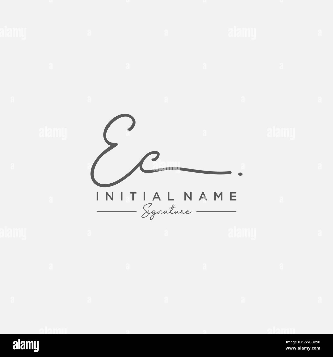 EC Signature Logo Template Vector Stock Vector Image & Art - Alamy