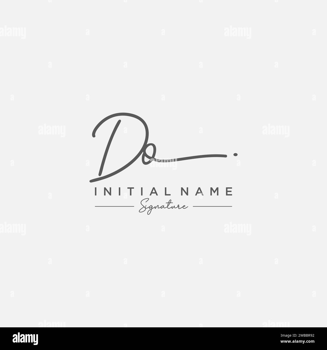 DO Signature Logo Template Vector Stock Vector Image & Art - Alamy