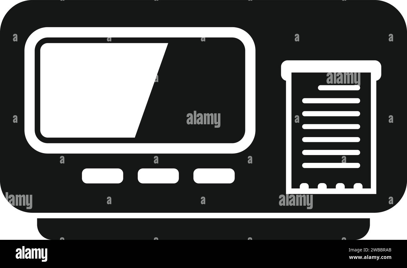 Taximeter vehicle control icon simple vector. Monitor display. Rate ...