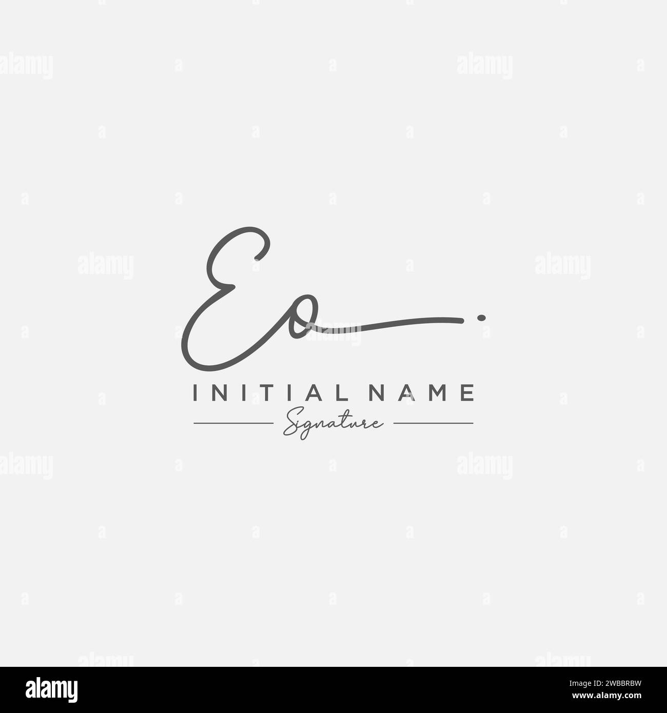 EO Signature Logo Template Vector Stock Vector Image & Art - Alamy