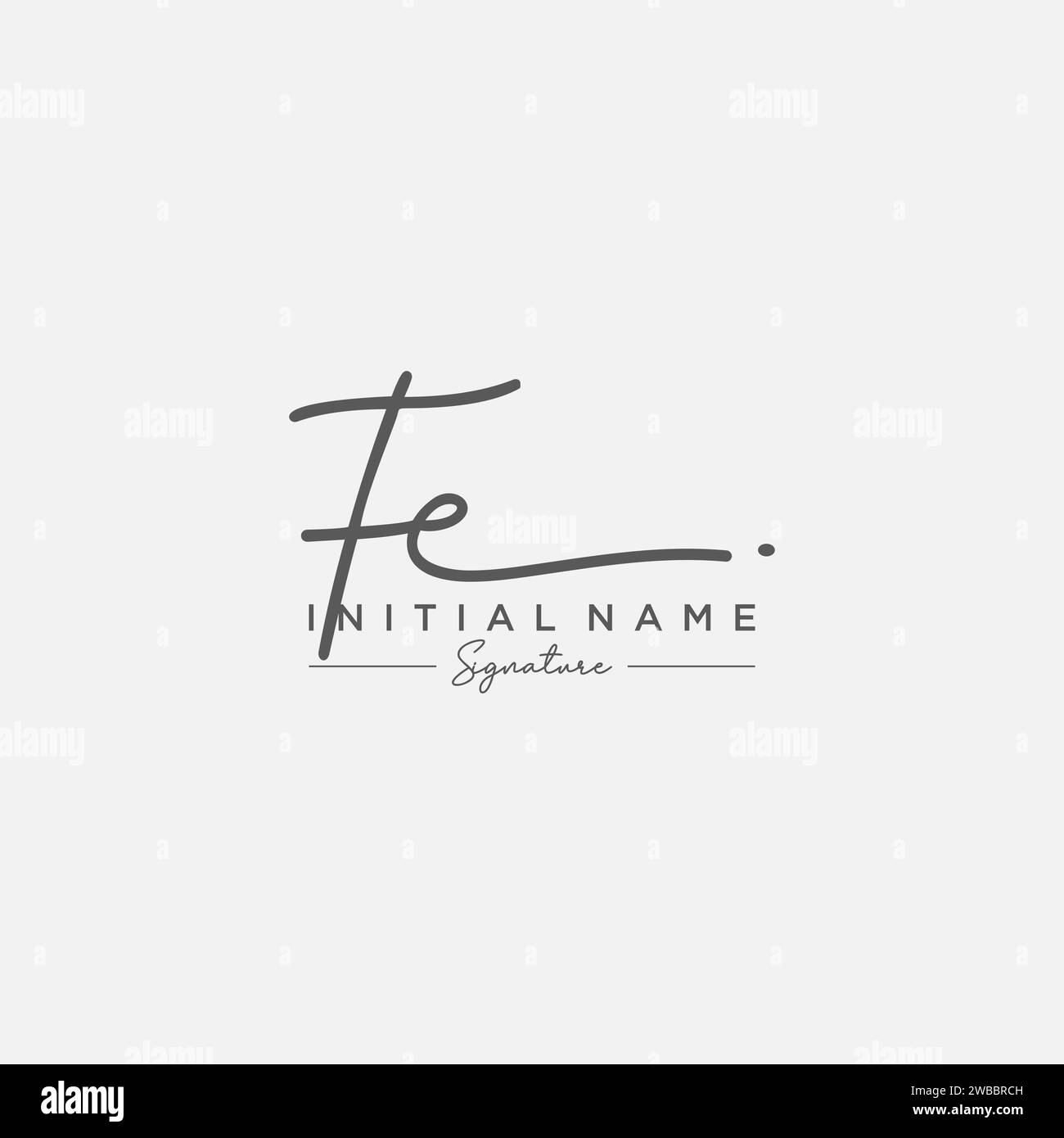 FE Signature Logo Template Vector Stock Vector Image & Art - Alamy