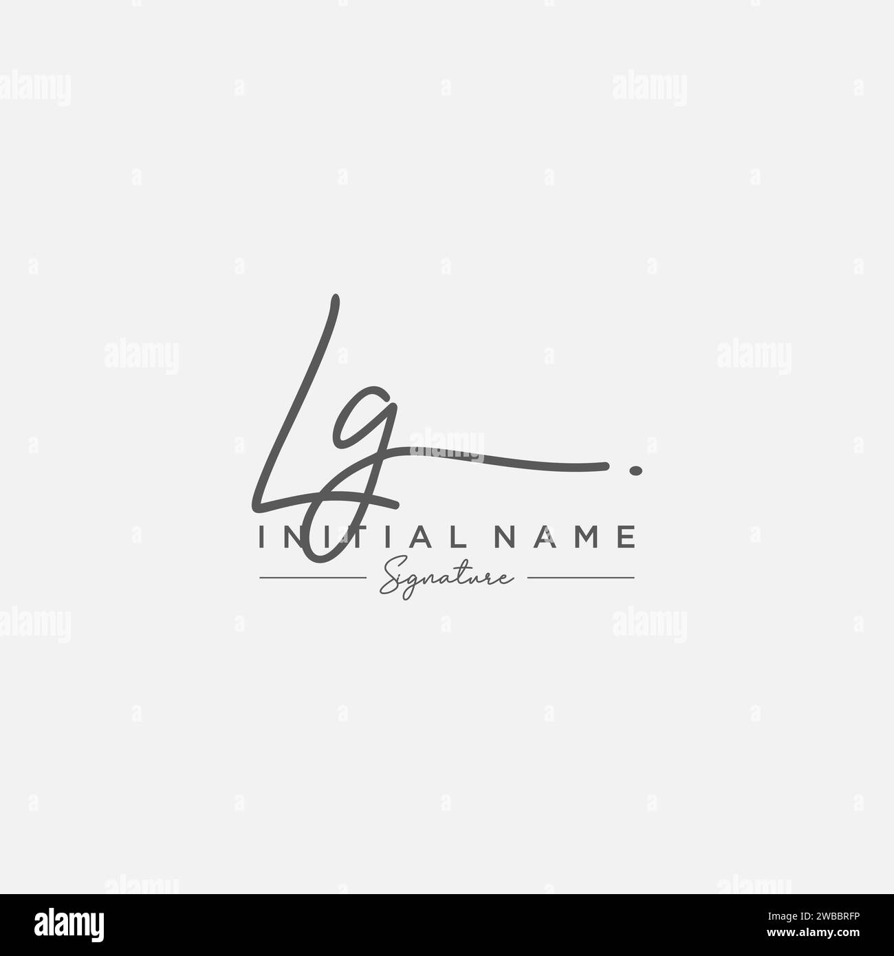 LG Signature Logo Template Vector Stock Vector Image & Art - Alamy