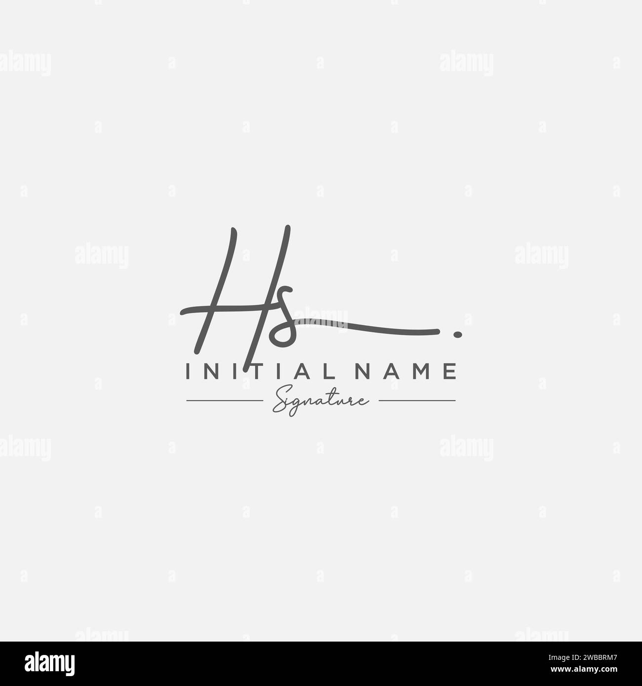 HS Signature Logo Template Vector Stock Vector Image & Art - Alamy