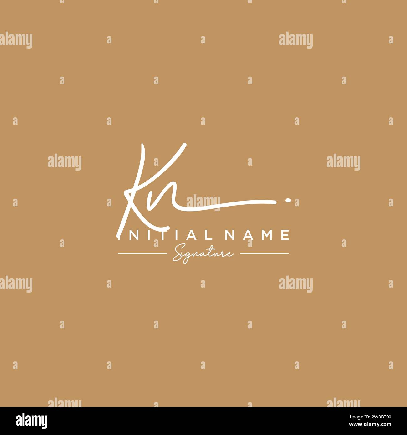 KN Signature Logo Template Vector Stock Vector Image & Art - Alamy