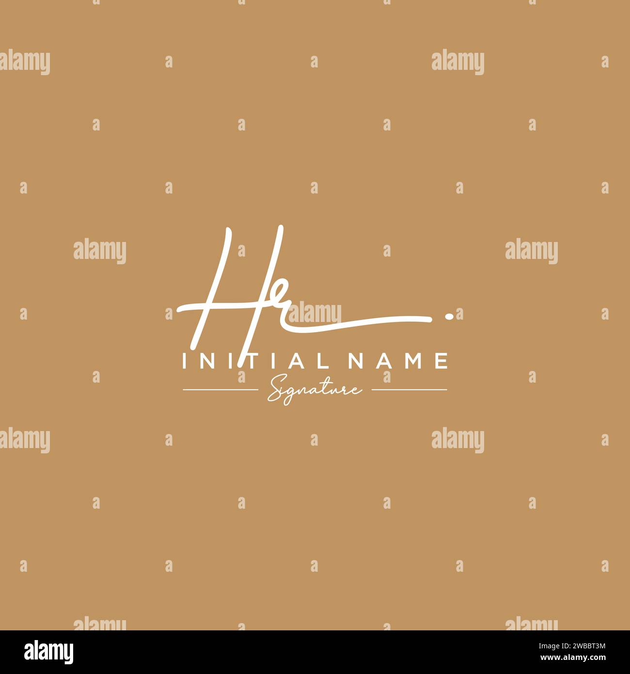 HR Signature Logo Template Vector Stock Vector Image & Art - Alamy