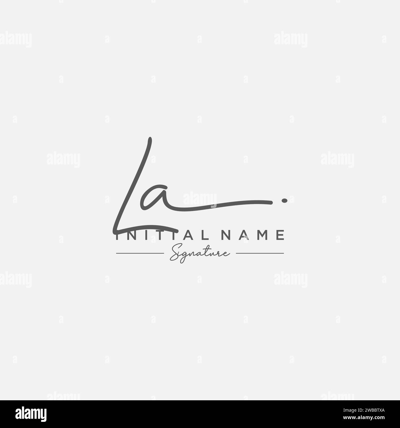 LA Signature Logo Template Vector Stock Vector Image & Art - Alamy