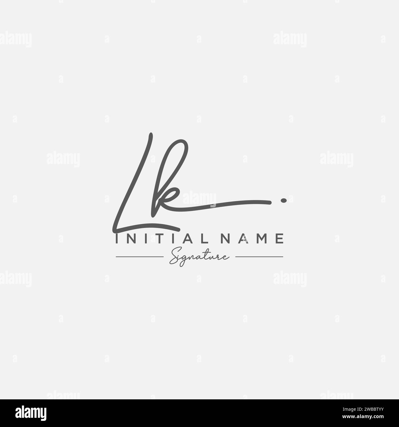 LK Signature Logo Template Vector Stock Vector Image & Art - Alamy