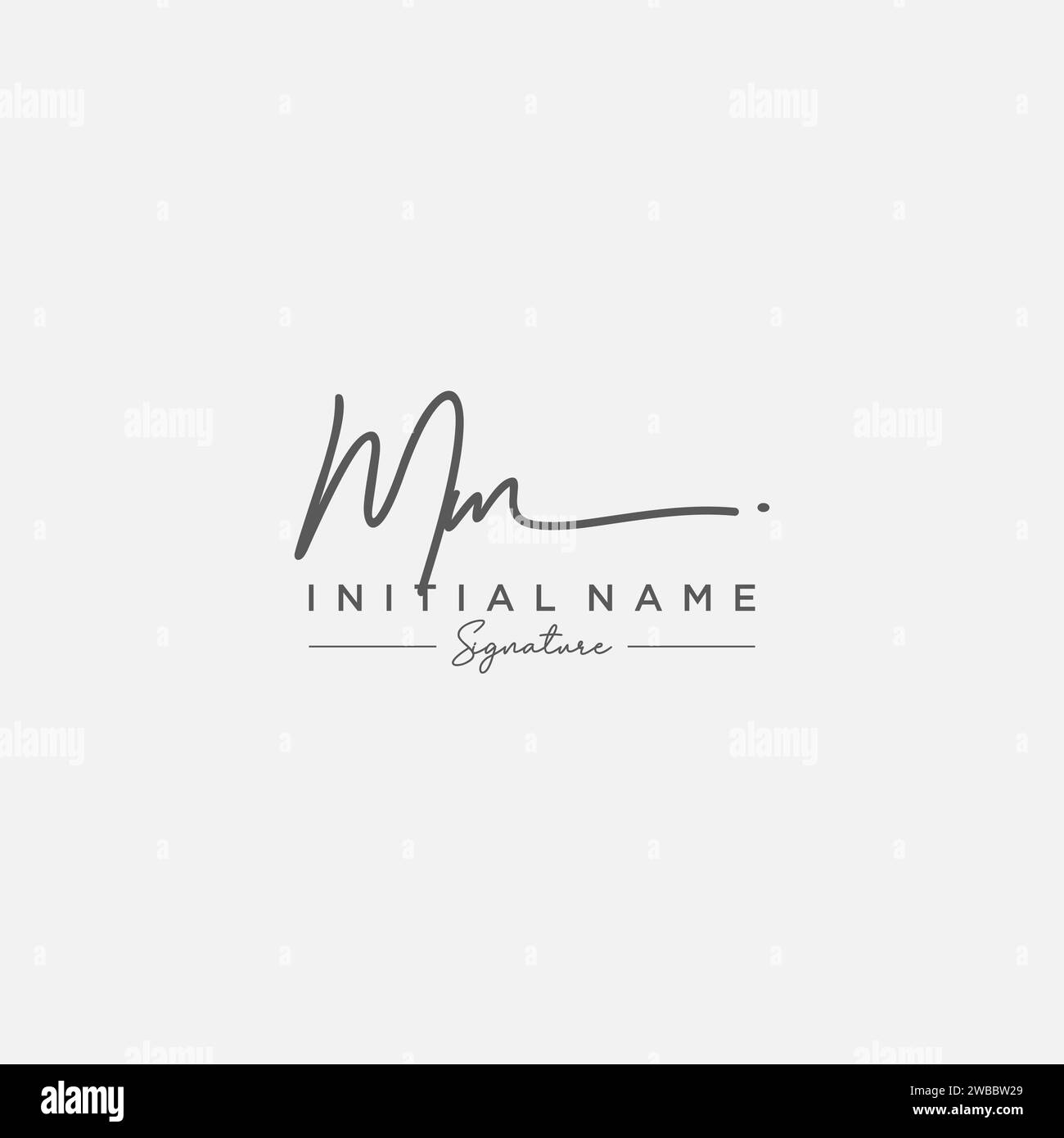 MM Signature Logo Template Vector Stock Vector Image & Art - Alamy