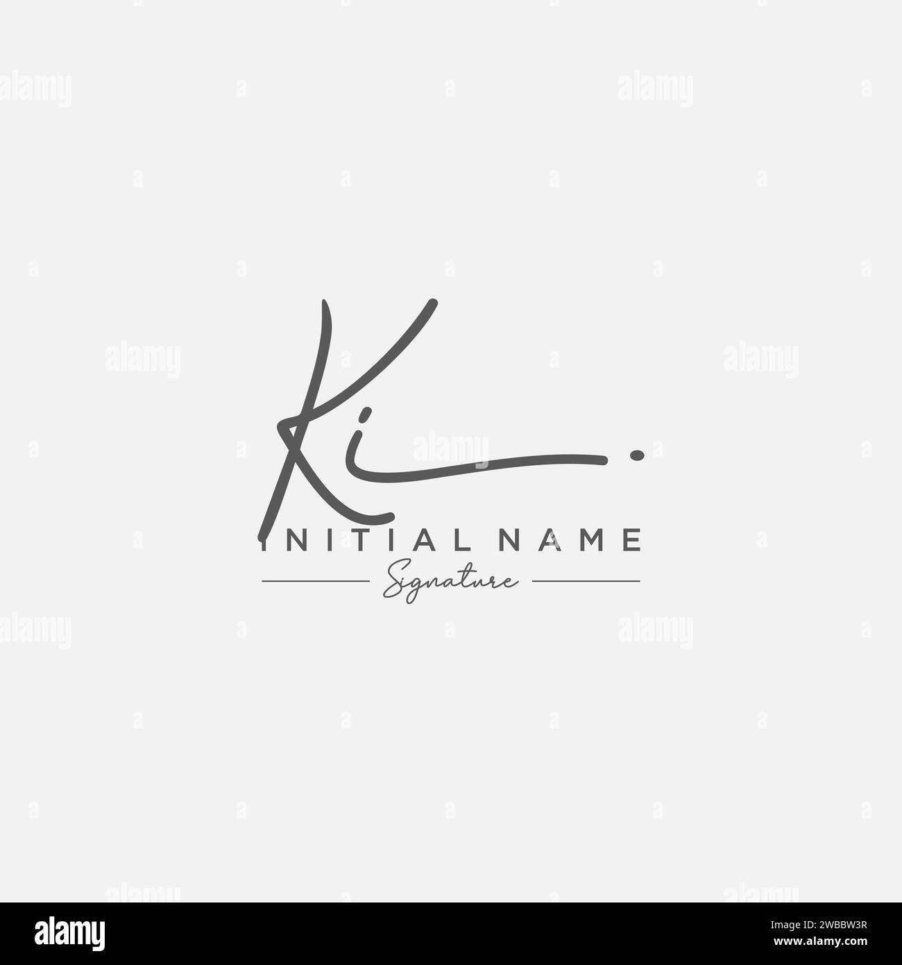 KI Signature Logo Template Vector Stock Vector Image & Art - Alamy