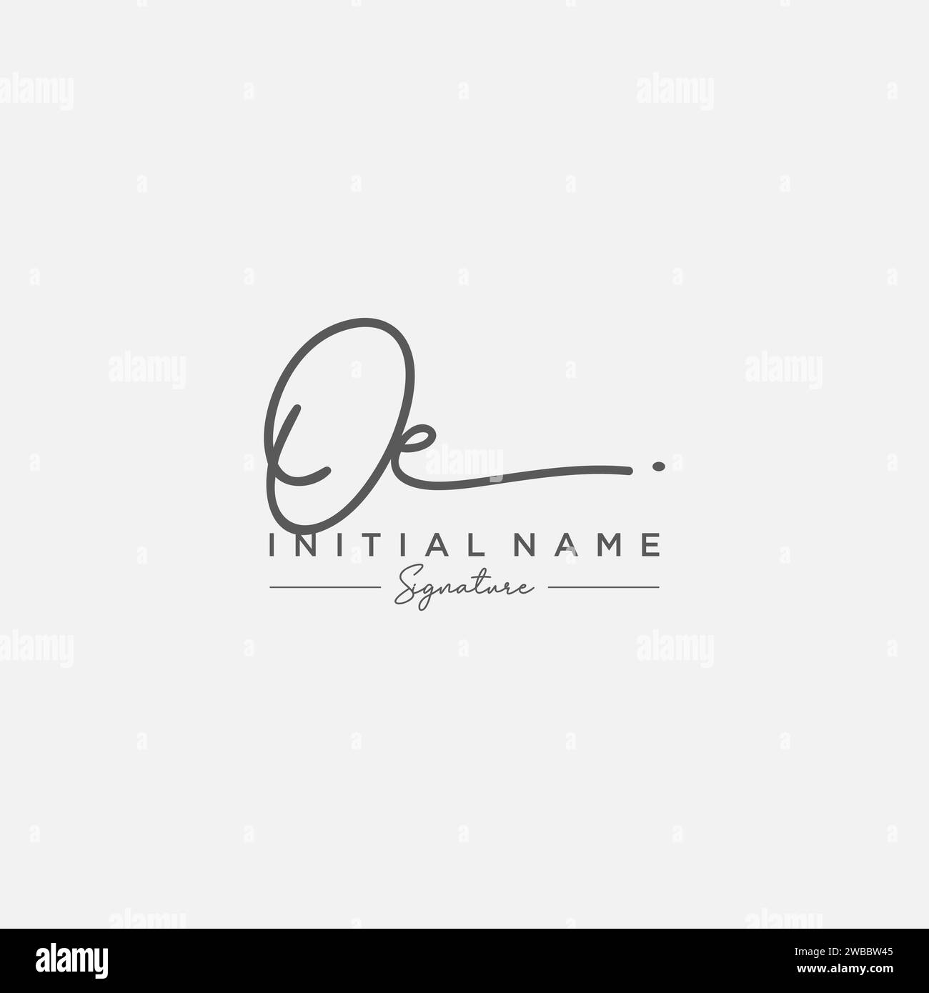 OE Signature Logo Template Vector Stock Vector Image & Art - Alamy