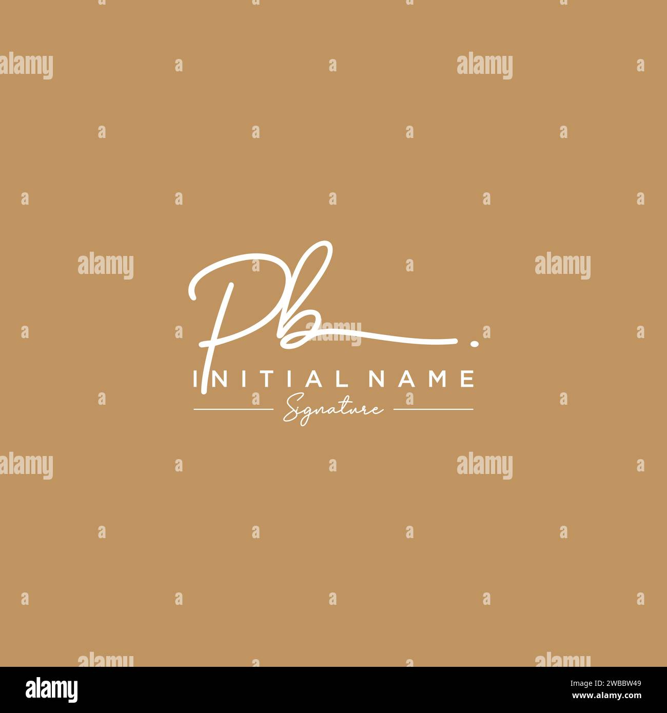 PB Signature Logo Template Vector Stock Vector Image & Art - Alamy