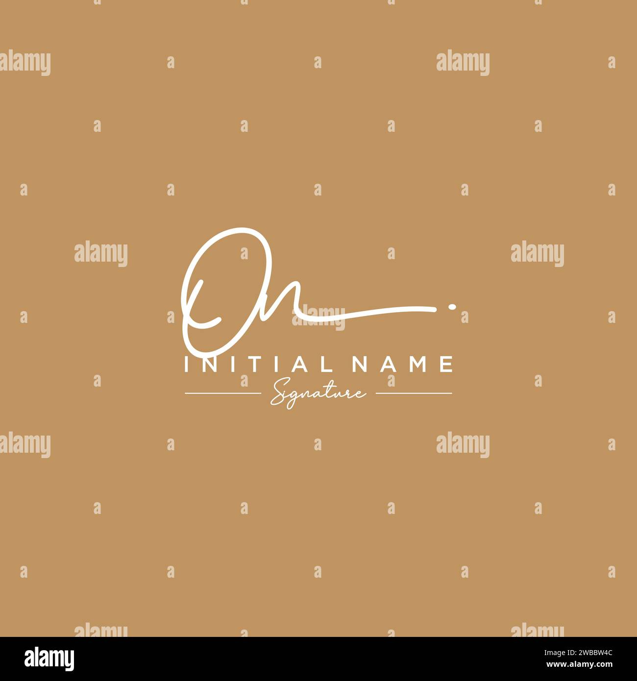 ON Signature Logo Template Vector Stock Vector Image & Art - Alamy