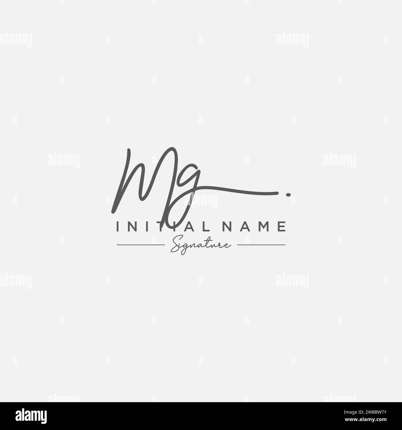 MG Signature Logo Template Vector Stock Vector Image & Art - Alamy