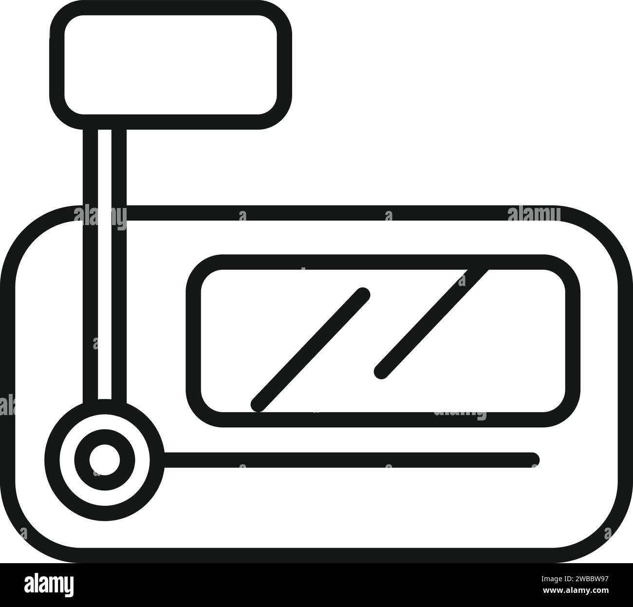 Taximeter cab control icon outline vector. Vehicle journey control ...