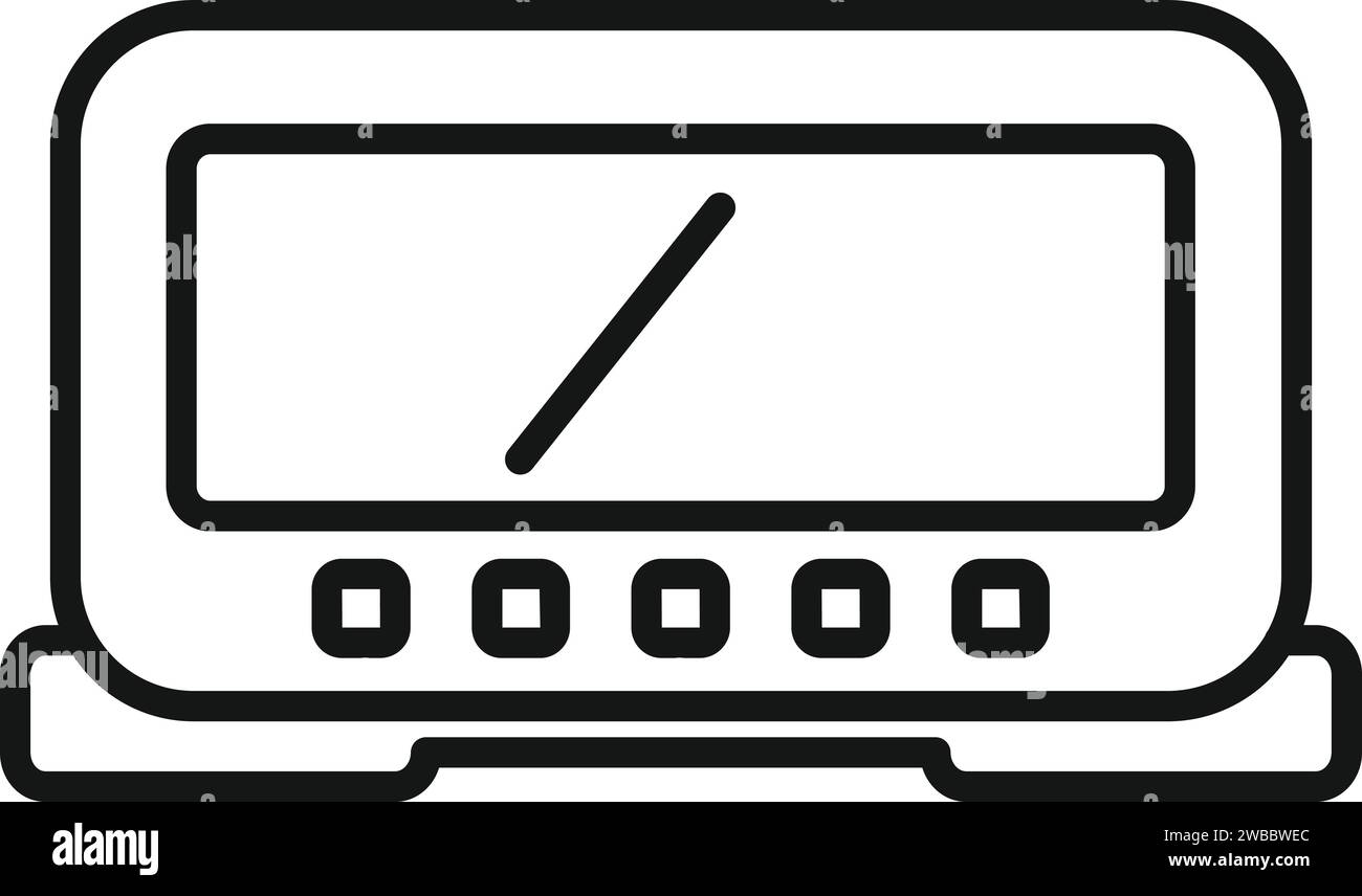 Vehicle control taximeter icon outline vector. App map car. Dial public ...