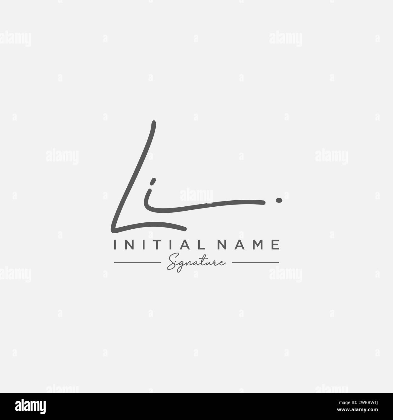 LI Signature Logo Template Vector Stock Vector Image & Art - Alamy