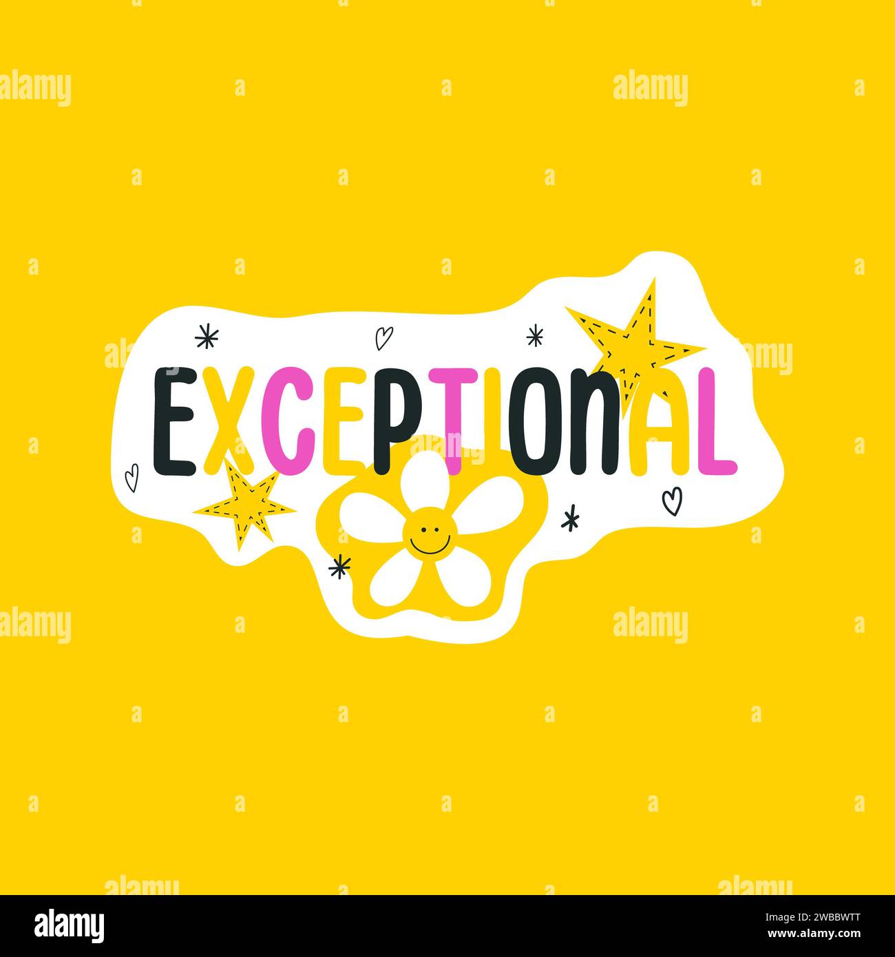 Motivational sticker. Cute typography patch, print for kids with quote ...