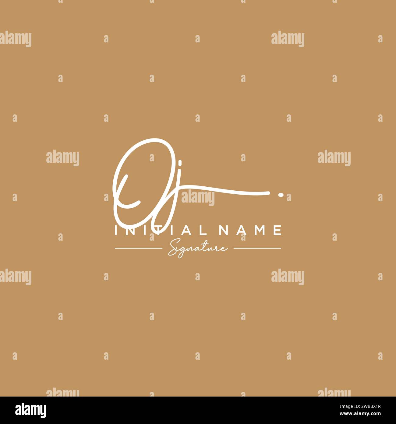 OJ Signature Logo Template Vector Stock Vector Image & Art - Alamy