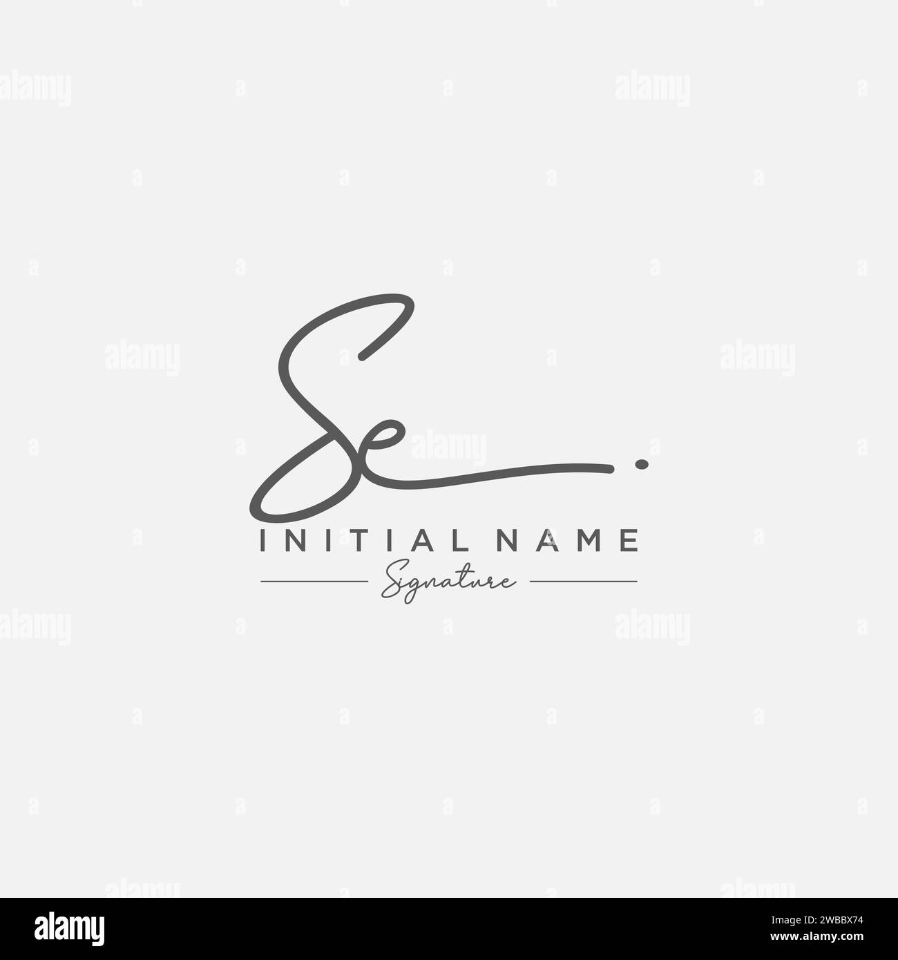 SE Signature Logo Template Vector Stock Vector Image & Art - Alamy