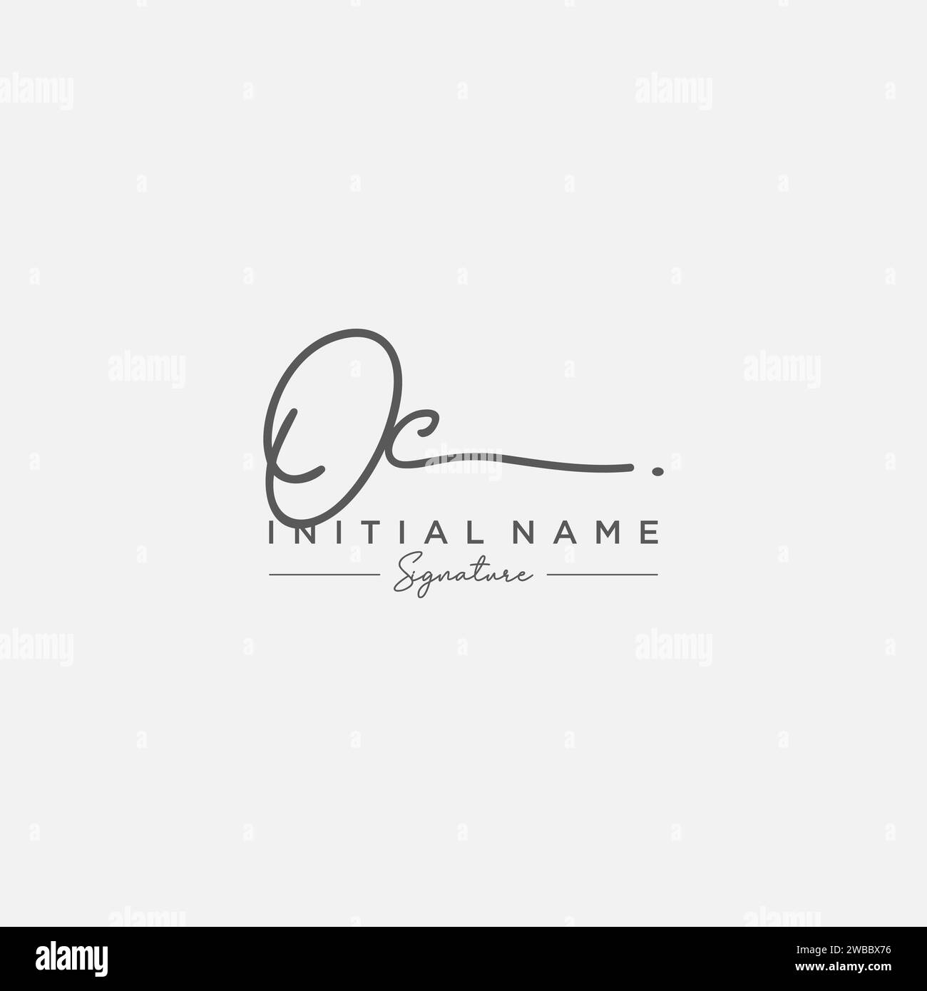 OC Signature Logo Template Vector Stock Vector Image & Art - Alamy