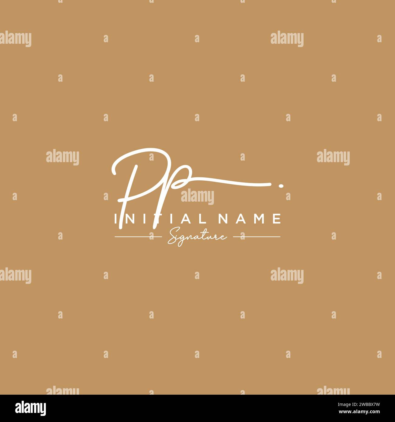 PP Signature Logo Template Vector Stock Vector Image & Art - Alamy