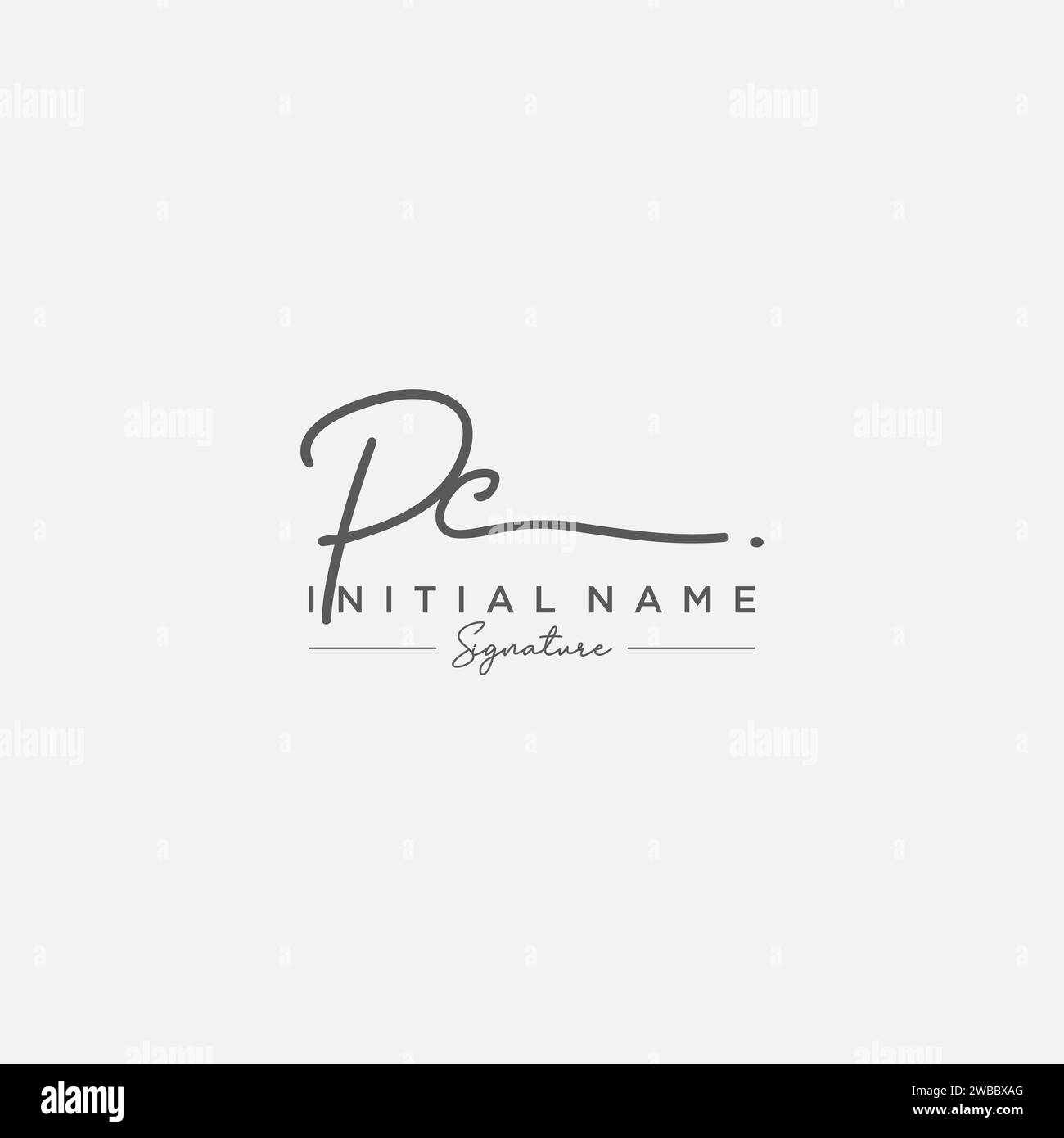 PC Signature Logo Template Vector Stock Vector Image & Art - Alamy