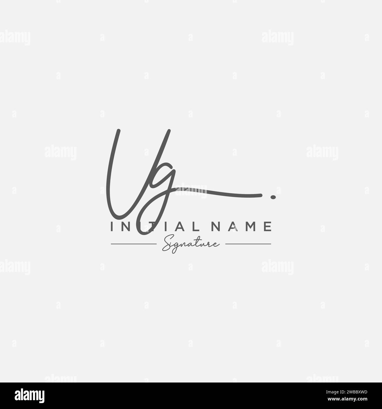 UG Signature Logo Template Vector Stock Vector Image & Art - Alamy