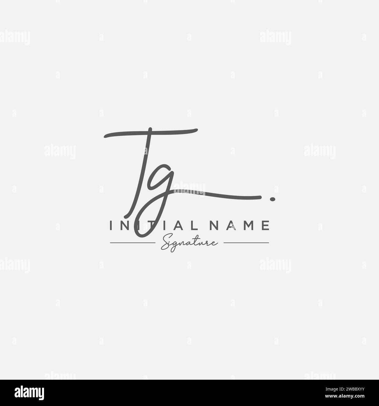 TG Signature Logo Template Vector Stock Vector Image & Art - Alamy