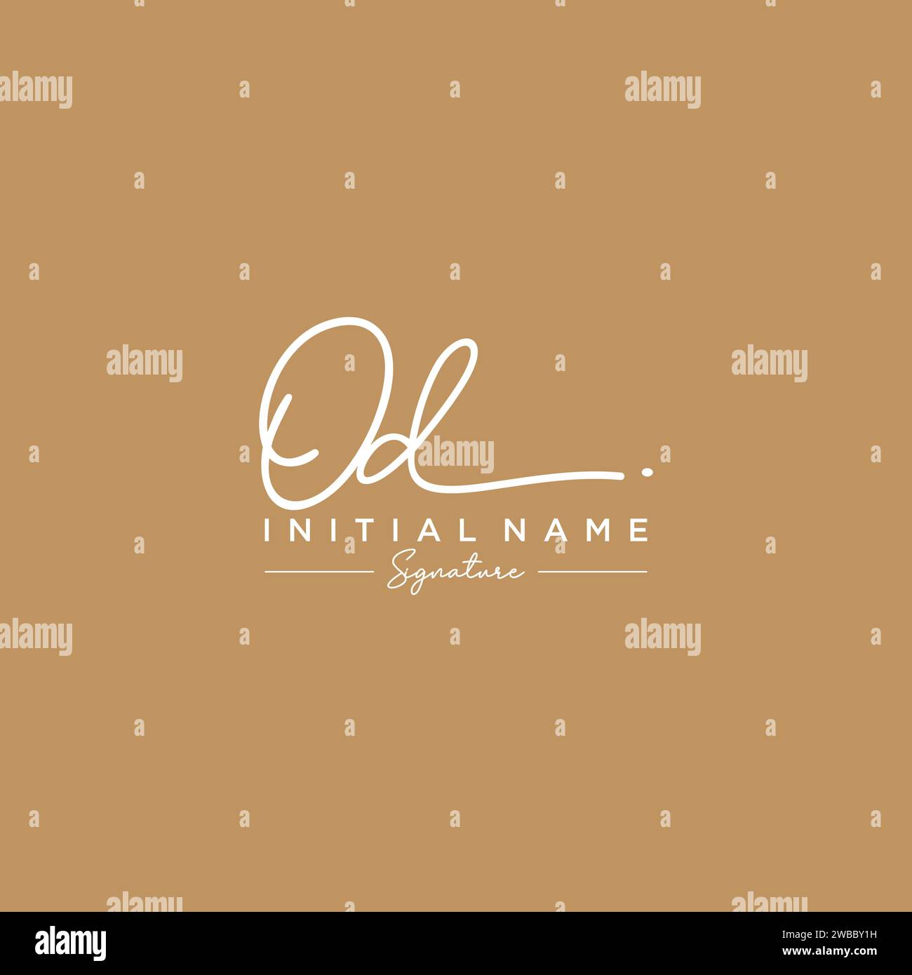 OD Signature Logo Template Vector Stock Vector Image & Art - Alamy