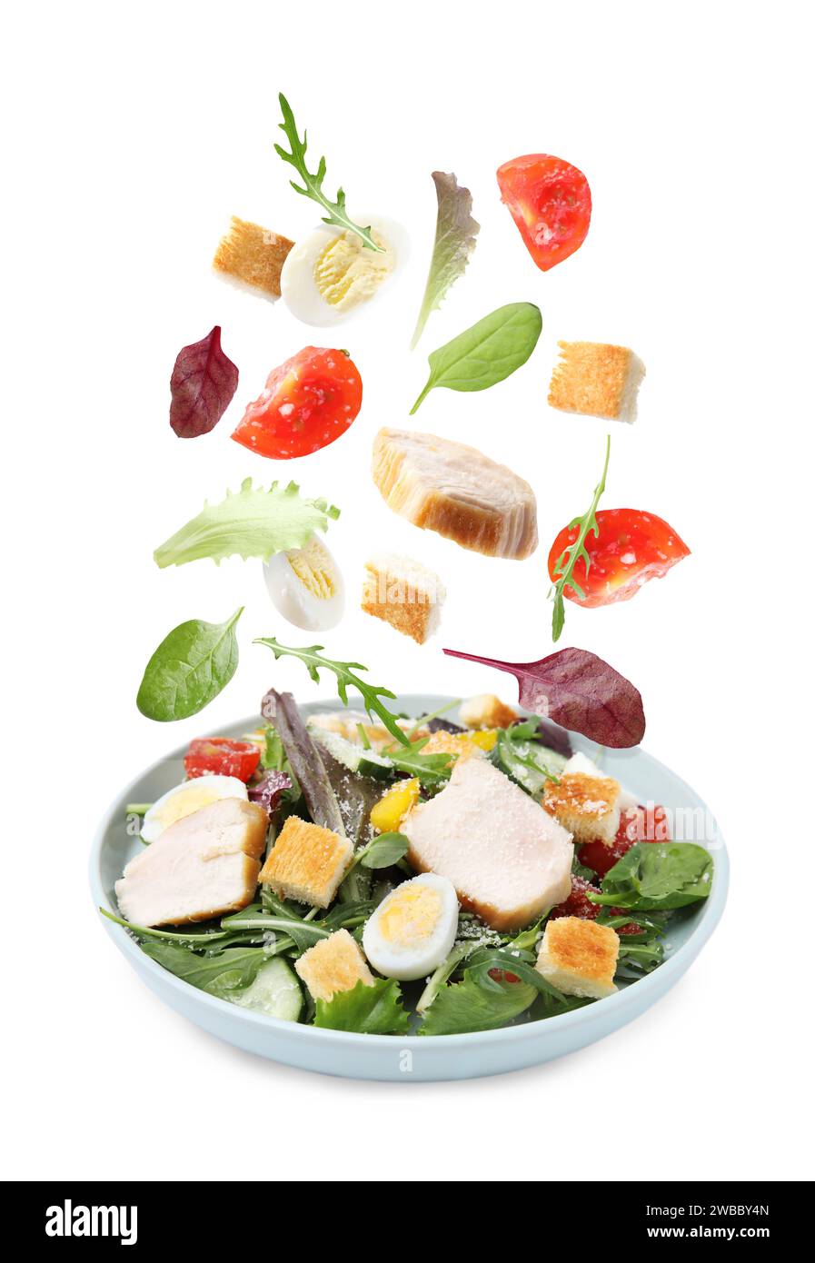 Flying salad ingredients set mixed hi-res stock photography and images ...