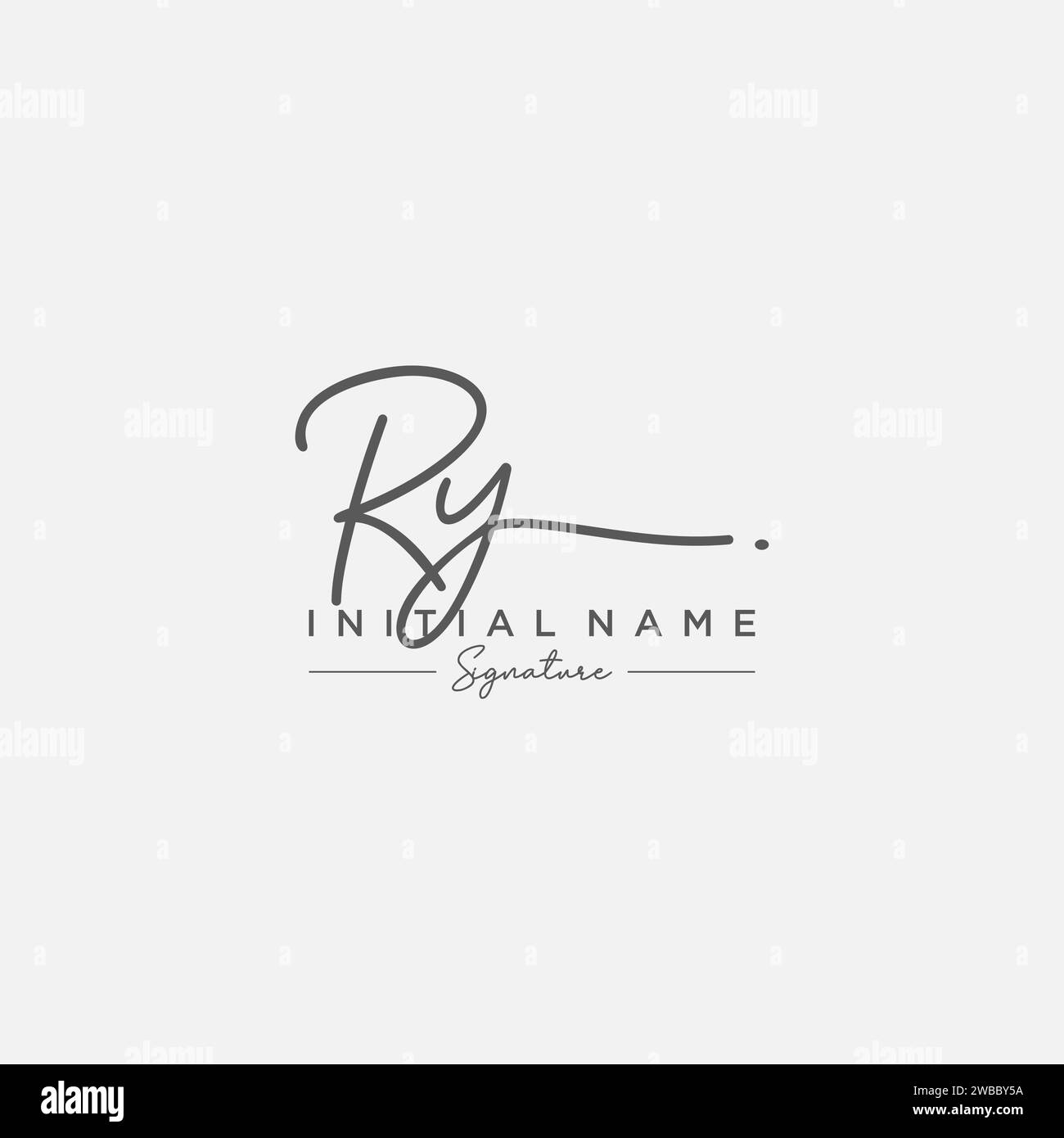 RY Signature Logo Template Vector Stock Vector Image & Art - Alamy