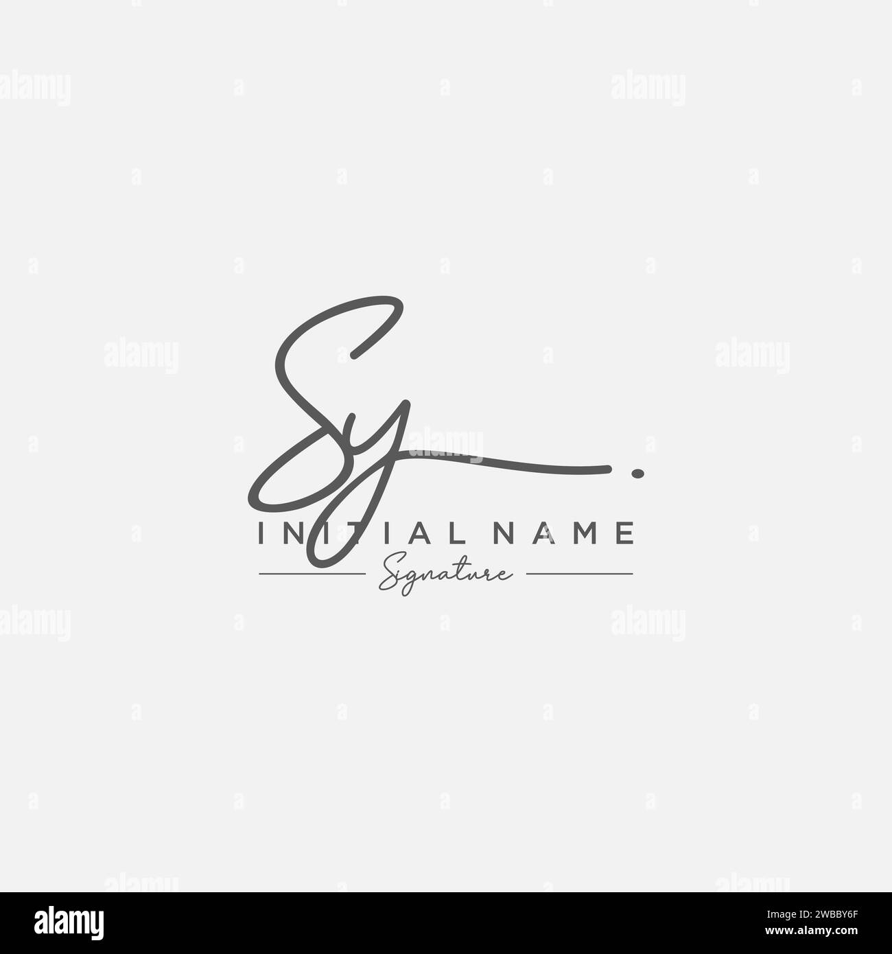 SY Signature Logo Template Vector Stock Vector Image & Art - Alamy