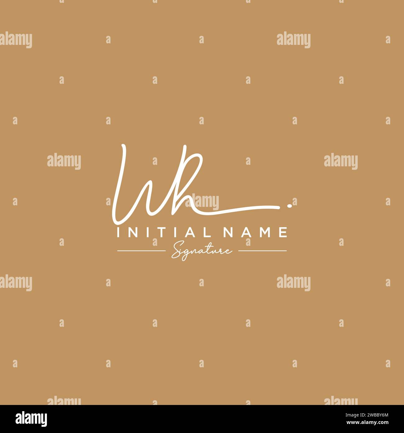 WH Signature Logo Template Vector Stock Vector Image & Art - Alamy
