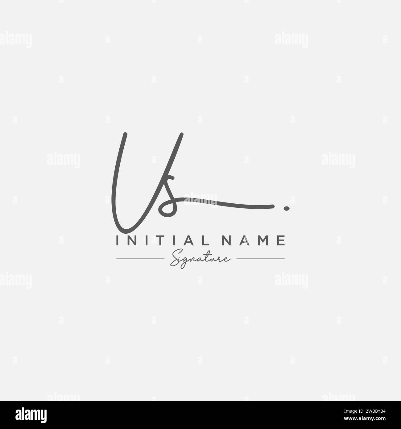 US Signature Logo Template Vector Stock Vector Image & Art - Alamy