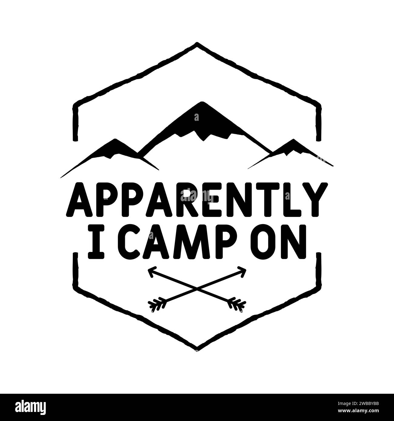 Camping logo badge design with mountains. Camp adventure emblem. Hiking ...