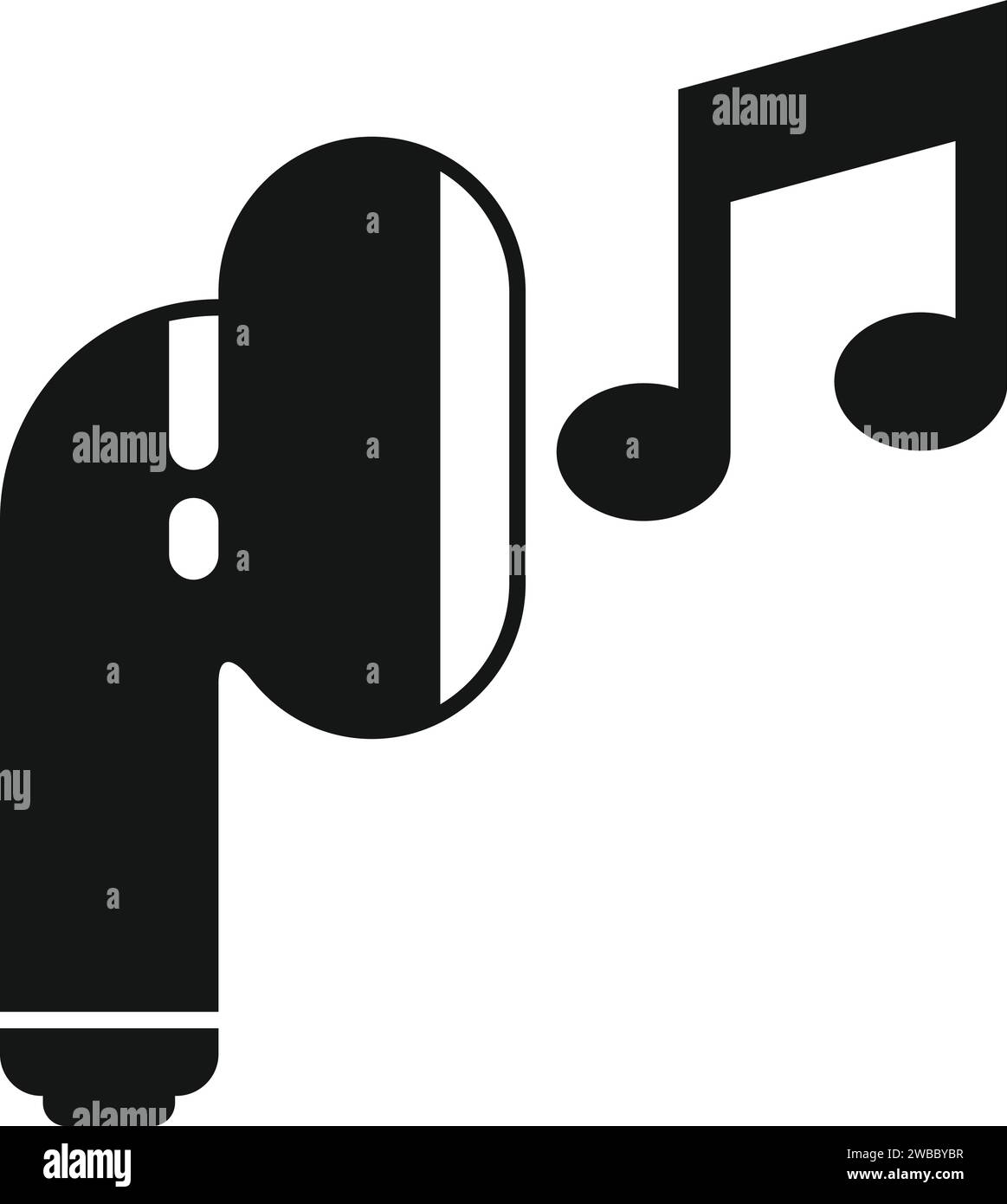 Music headphones runner icon simple vector. Fitness app. Sport digital ...