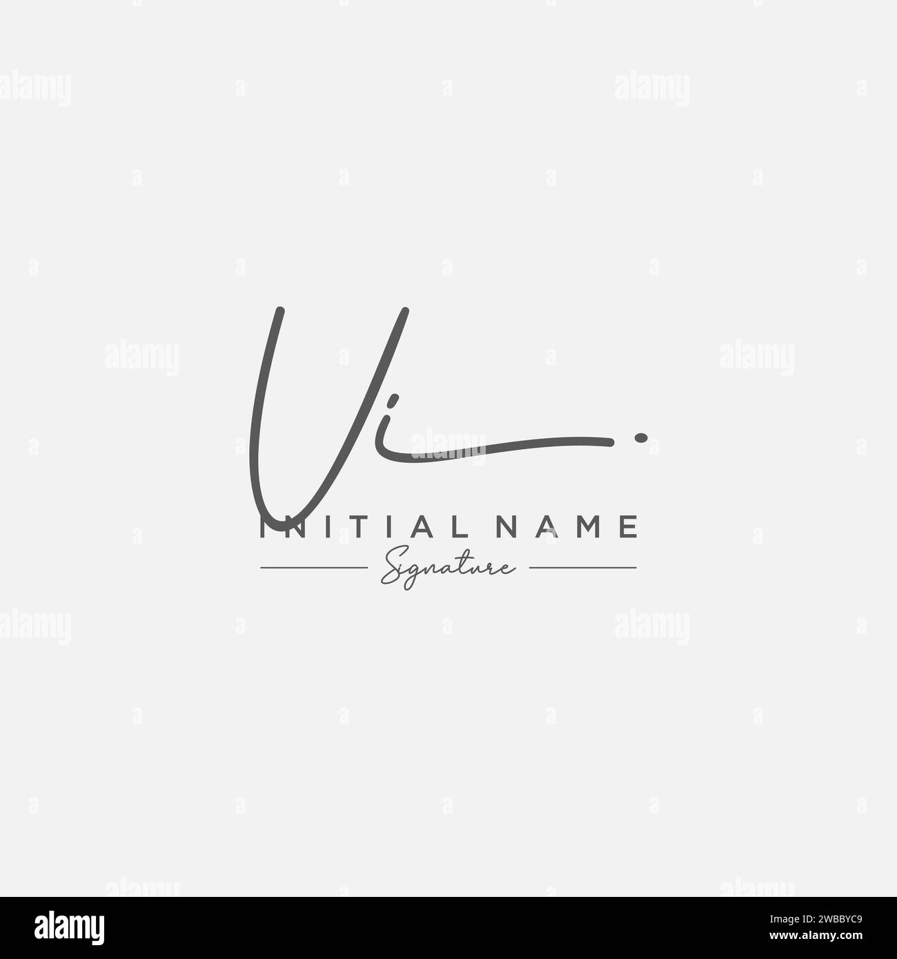 UI Signature Logo Template Vector Stock Vector Image & Art - Alamy
